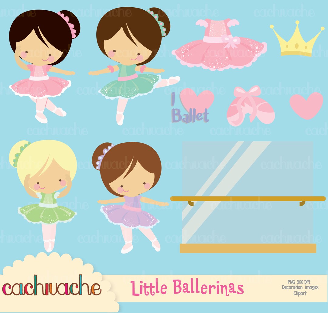 Ballet Clipart, Little Ballerinas Clipart, Ballet Class Clipart, Ballet ...