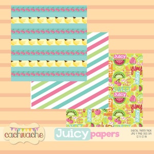 Fruit Clipart, Fruit Digital Paper, Perfect for Fruit Party and ...