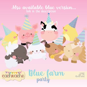 Pink Farm Party Clipart Farm Clipart Party Clipart Farm - Etsy Canada