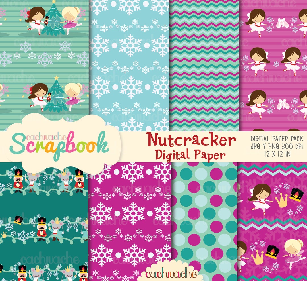 Nutcracker Digital Paper Nutcracker Clipart Ballet Clipart - Etsy