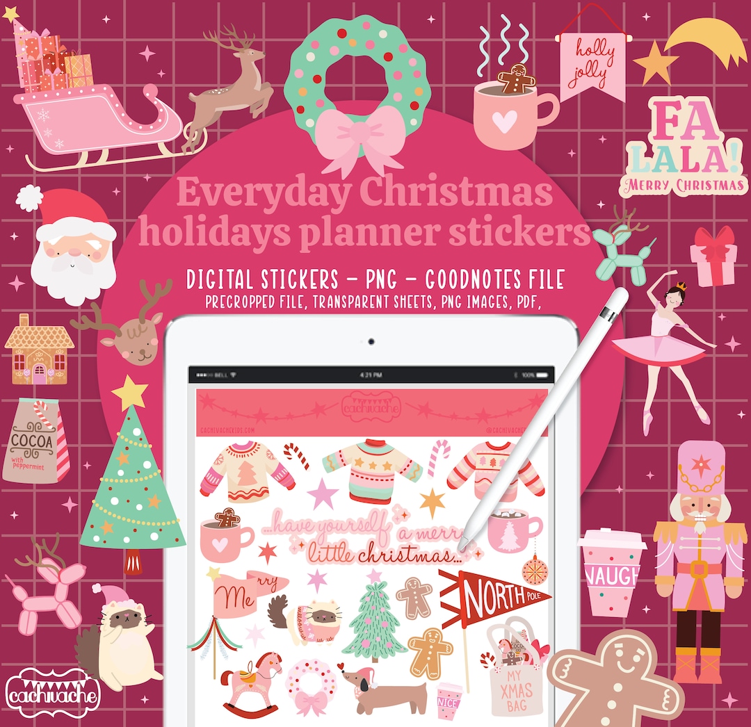 Christmas Digital Planner Stickers, Everyday Planner Stickers ...