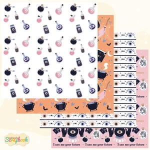 Halloween Seamless Digital Paper, Magical Seamless Digital Paper, Magic ...