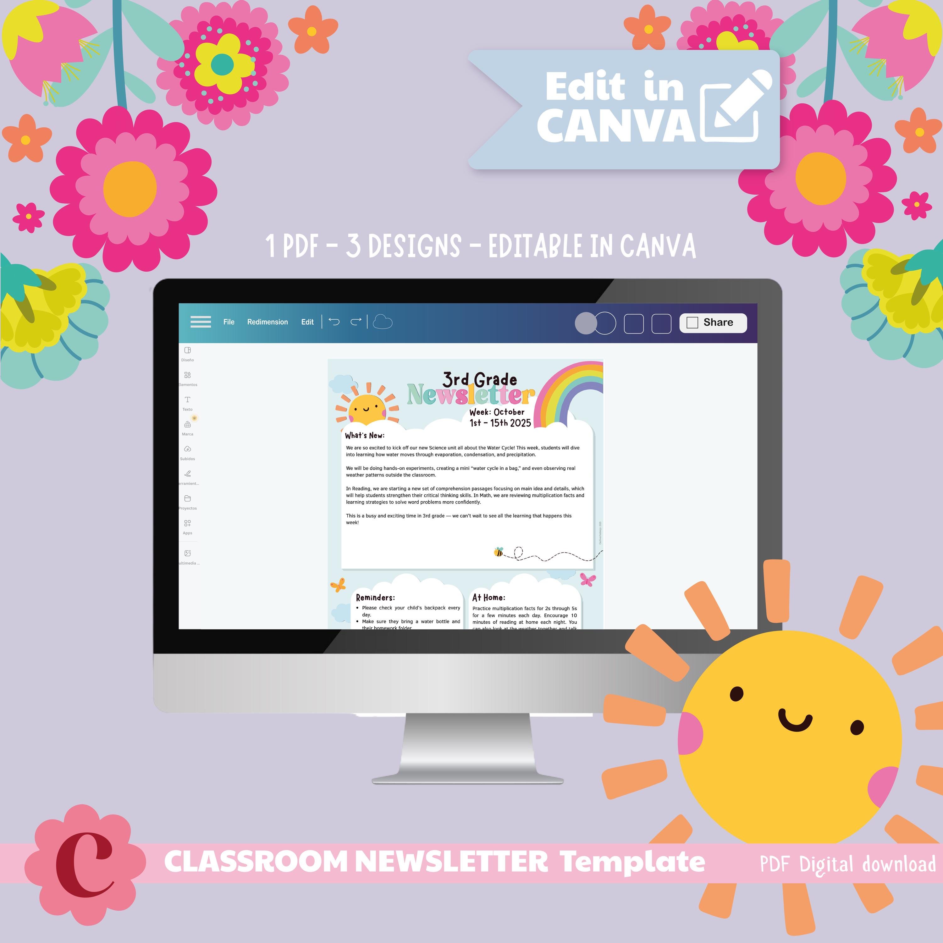 Classroom Mobile Newsletter Templates for Teachers – Classroom Website ...