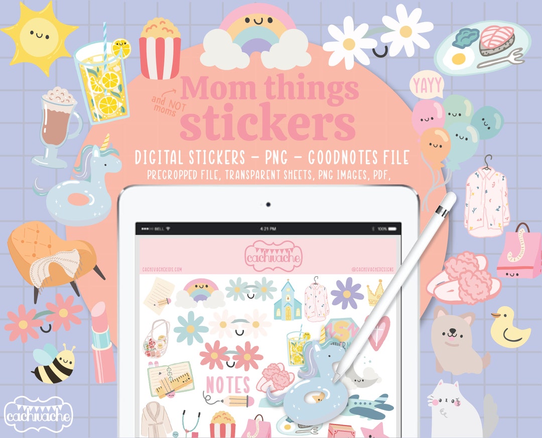 Mom Stickers for Digital Planners, Mother Functional Stickers for ...