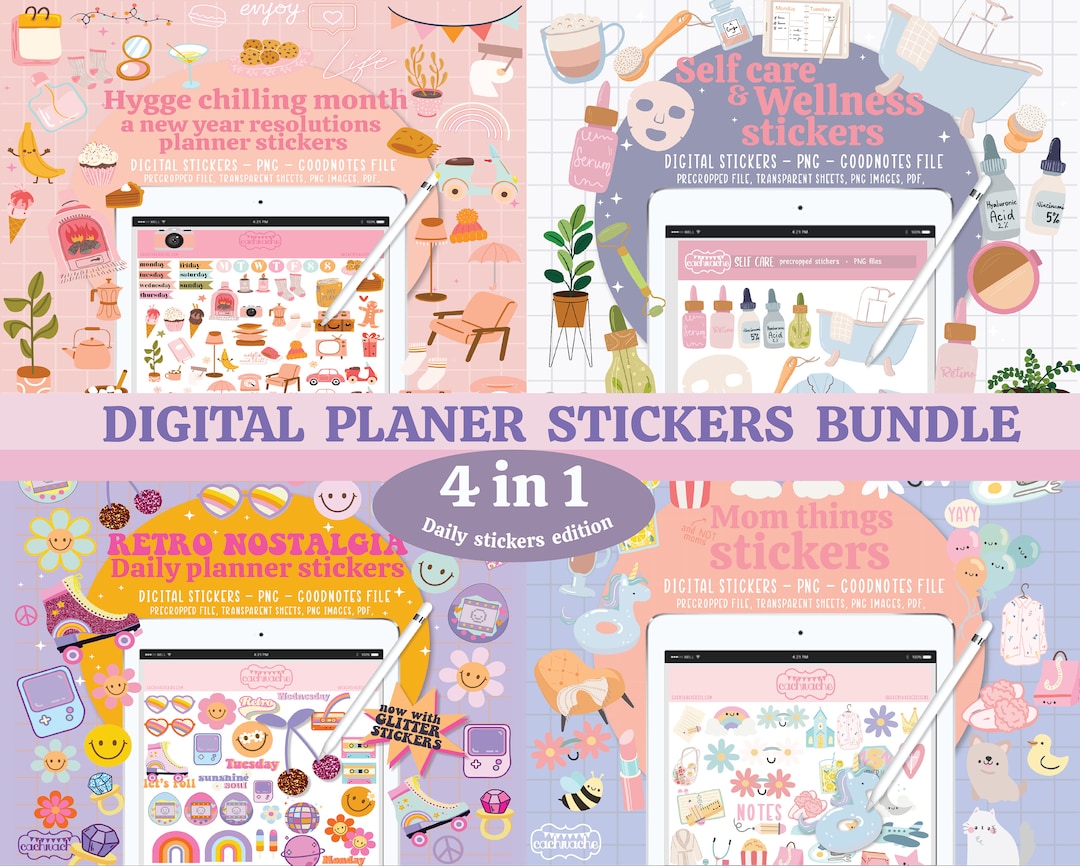 Digital Planner Sticker Bundle, +740 Sticker Pack for Ipad, Hygge ...