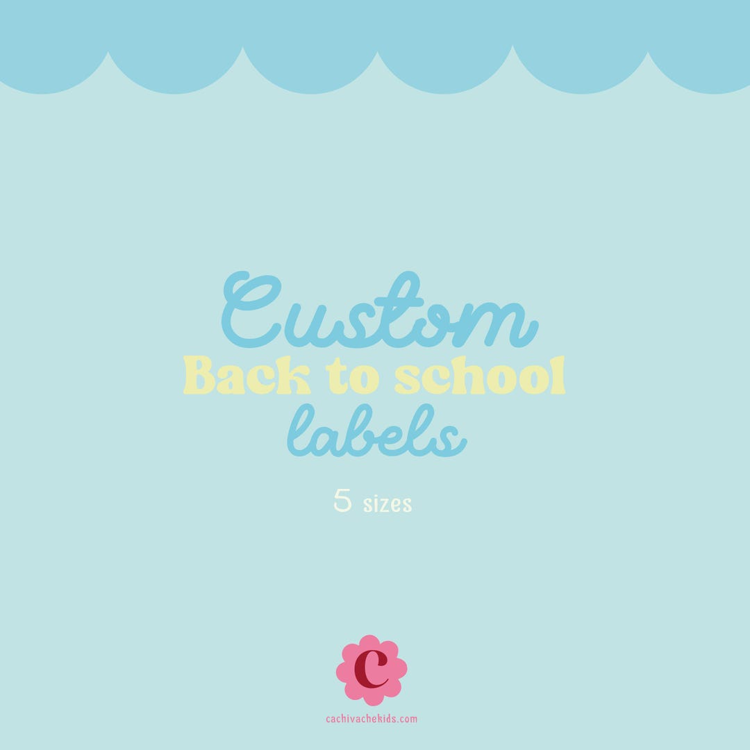 Printable Custom Name Label Tags for Back to School - 5 Personalized ...