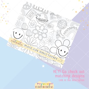 Groovy Digital Paper, Seamless Retro Digital Paper, Roller Skate ...