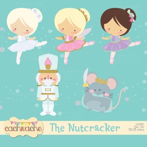 Nutcracker Ballet Clipart, Christmas Clipart, Ballet Clipart - Clara ...