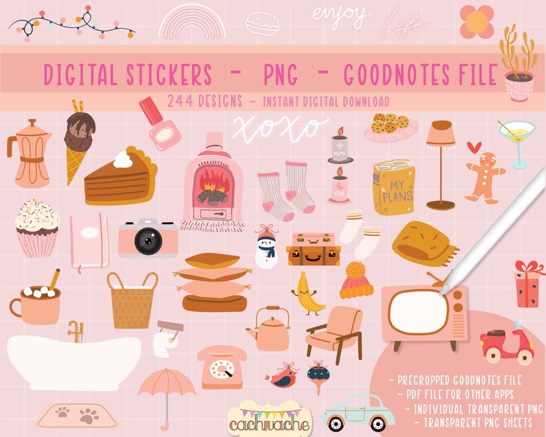 2026 Digital Planning Stickers Bundle, Digital Planner Goodnotes ...