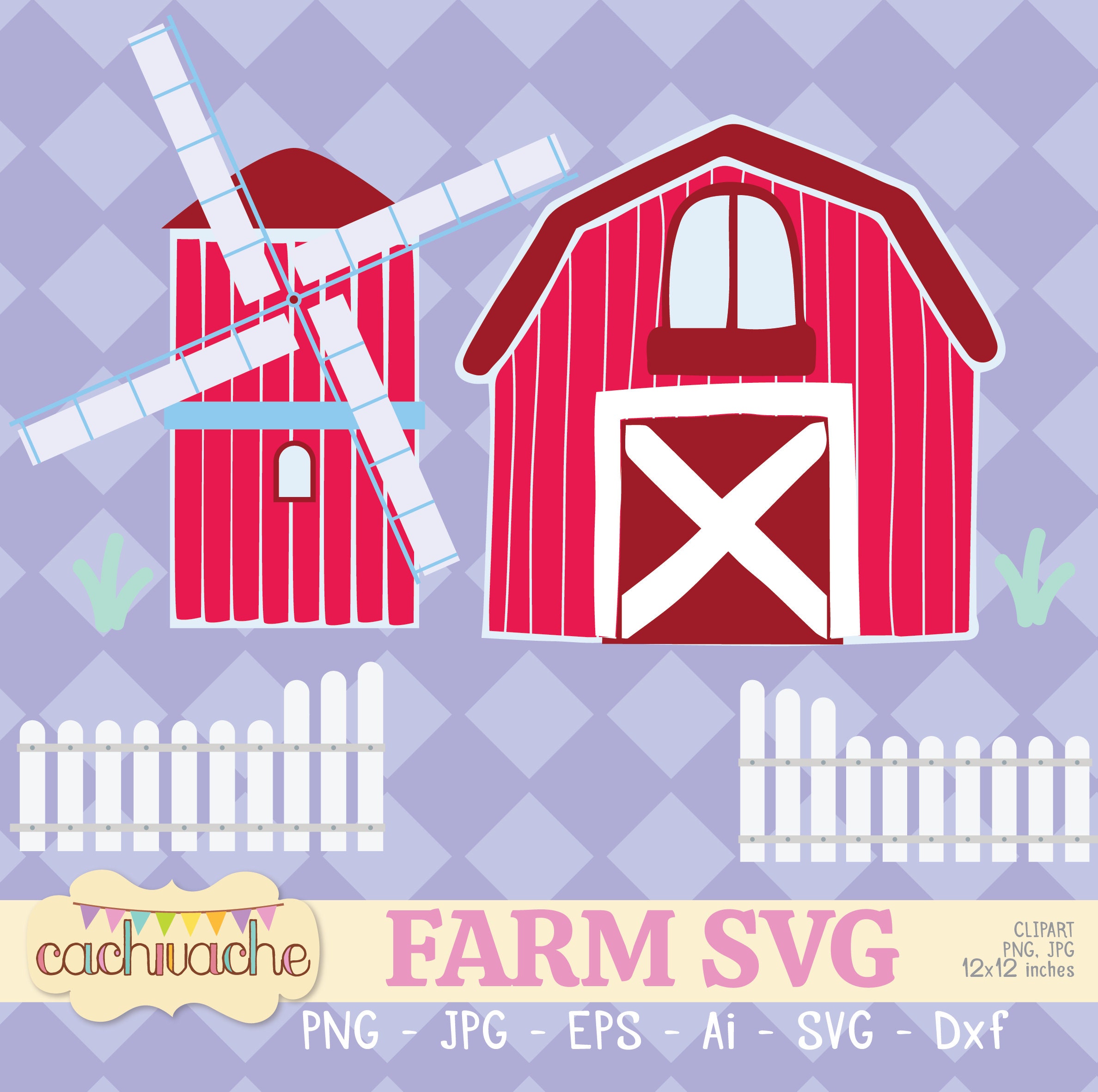 Granja svg granero svg svg vaca svg caballo pollito svg - Etsy España