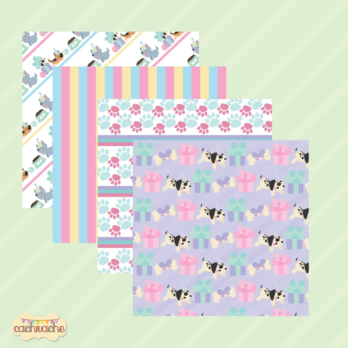 Dog digital paper puppy clipart puppy digital paper special | Etsy