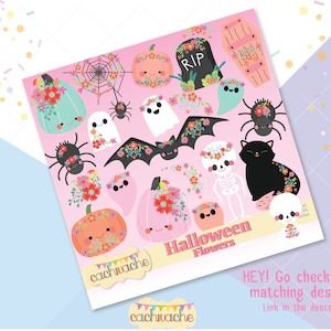 Groovy Halloween Clipart, Retro Halloween Clipart, Retro Clipart, Cute ...