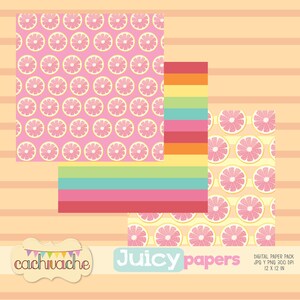 Fruit Clipart, Fruit Digital Paper, Perfect for Fruit Party and ...