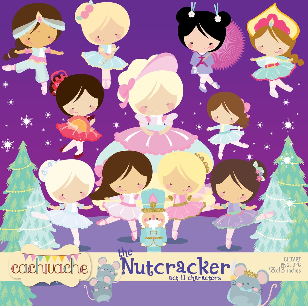 Nutcracker Clipart, Christmas Clipart, Ballet Clipart, Ballerinas ...
