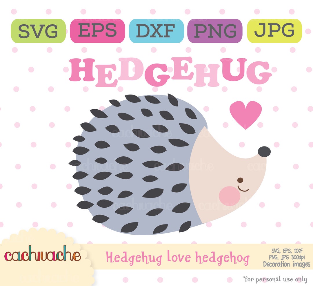 Hedgehog SVG File for Silhouette Cameo, Cricut and Much More - Etsy