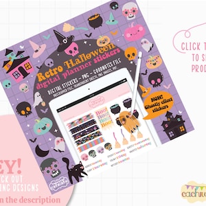 Groovy Halloween Clipart, Retro Halloween Clipart, Retro Clipart, Cute ...