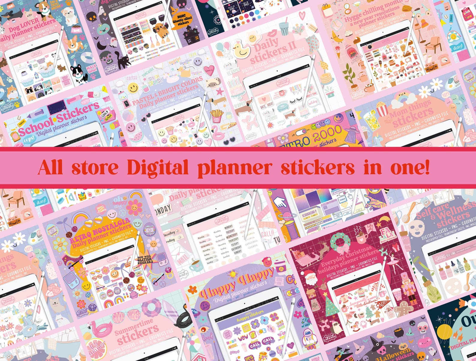 2026 Digital Planner Stickers Bundle | +3000 Whole Shop Digital ...