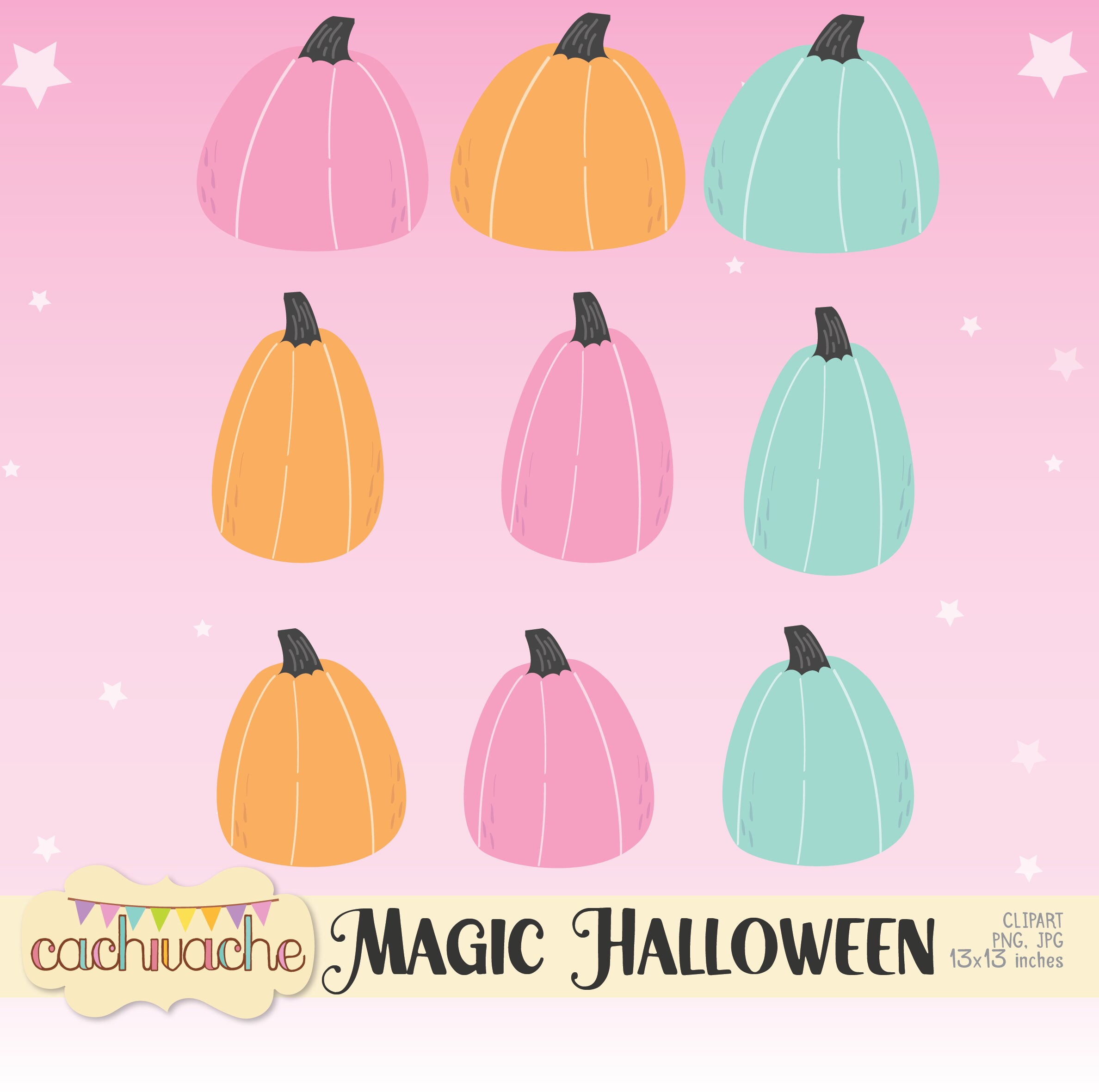 Halloween Clipart Magic Halloween Clipart Cute Halloween - Etsy