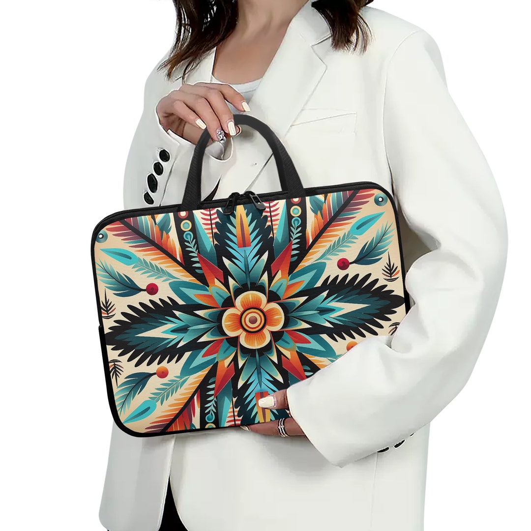 Southwestern Boho Native Navajo Aztec Inspired Laptop Sleeve Bag Custom ...