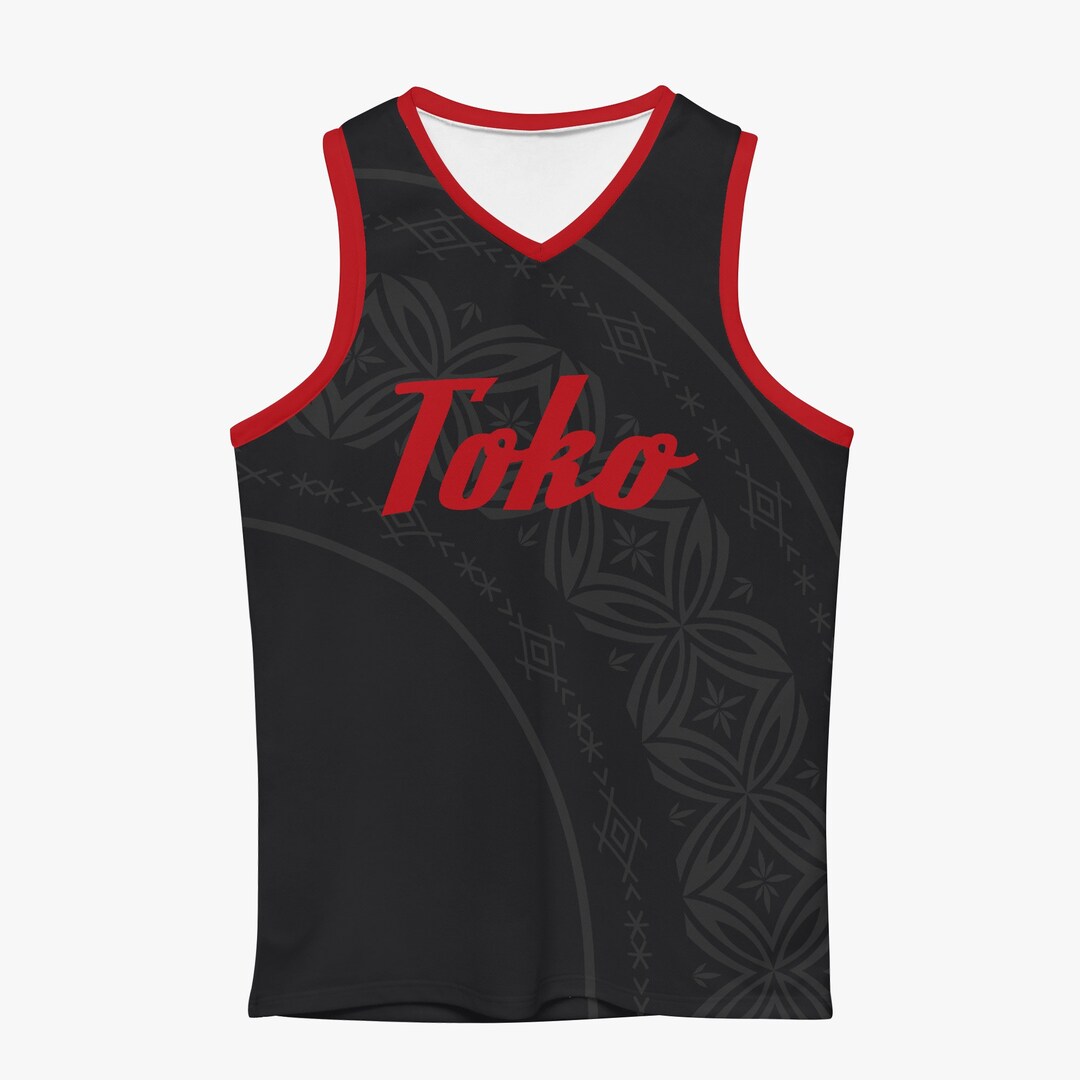 Tonga TOKO Red and Black Adults Basketball Jersey - Etsy