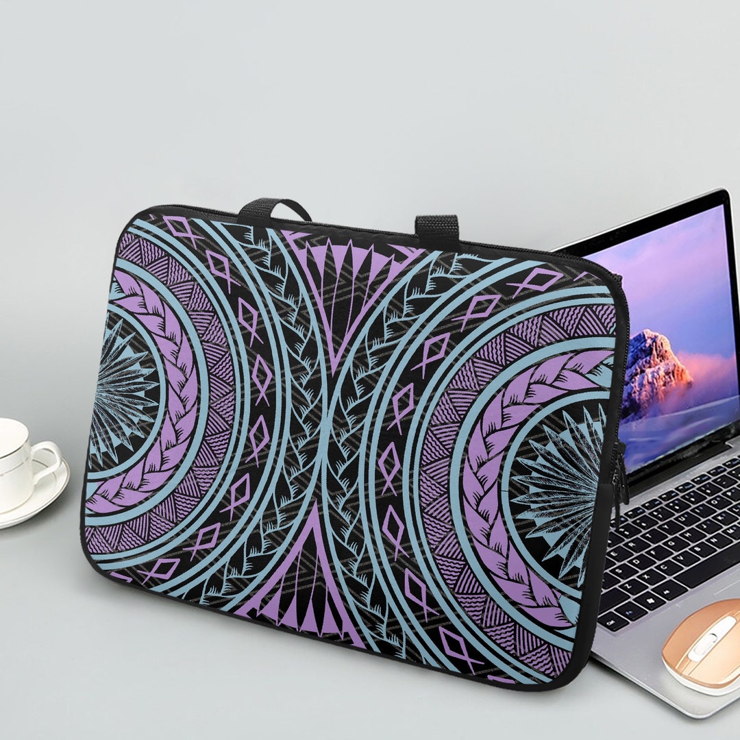Polynesian Pacifika Vibrant Design Laptop Sleeve Bag Custom Made 4 ...