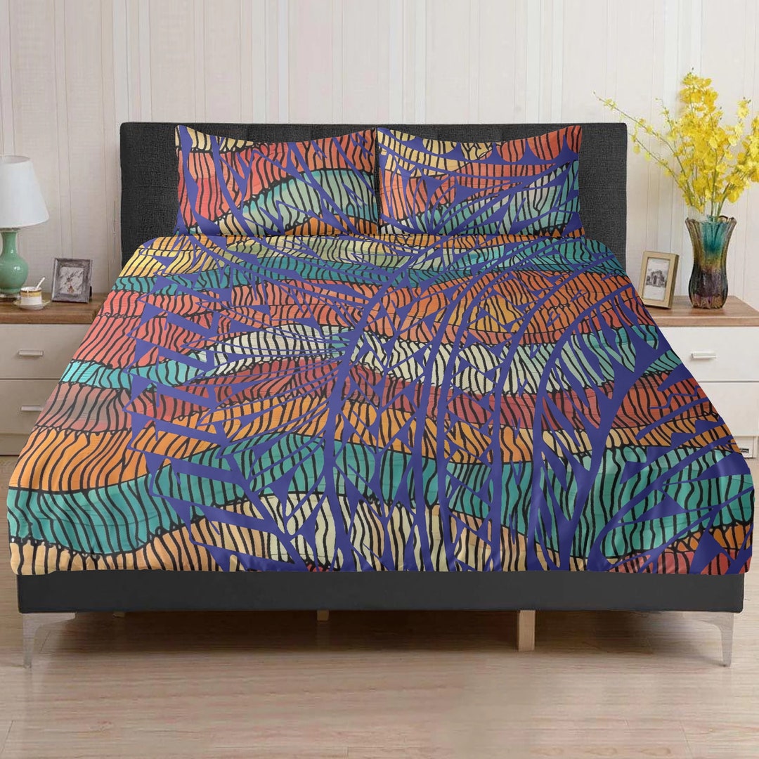 Pacific Polynesian Tribal Tattoo 3in1 Polyester Bedding Set - Etsy