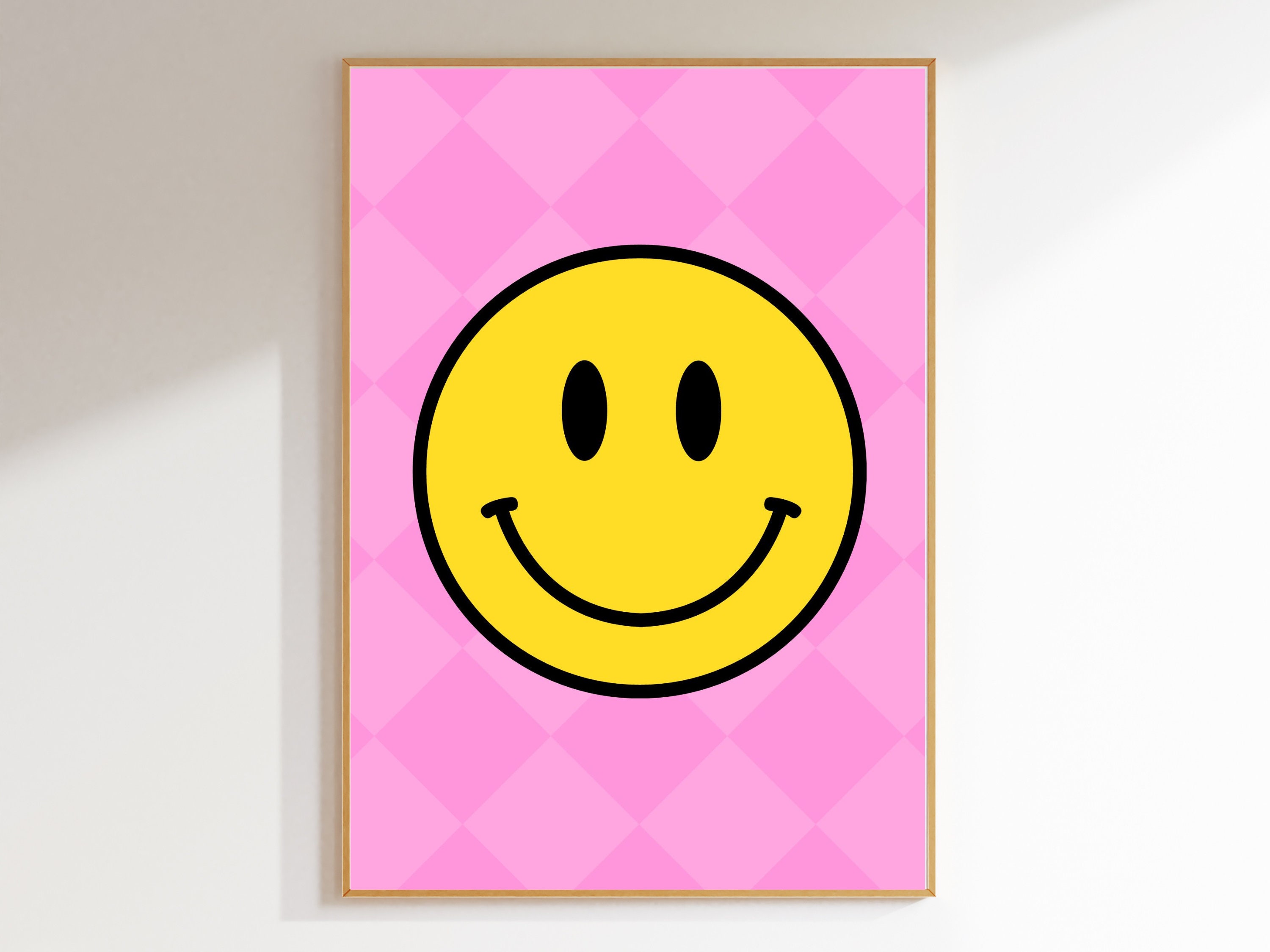 Smiley Face Print Wall Art Digital Download Bright and Uplifting Wall ...
