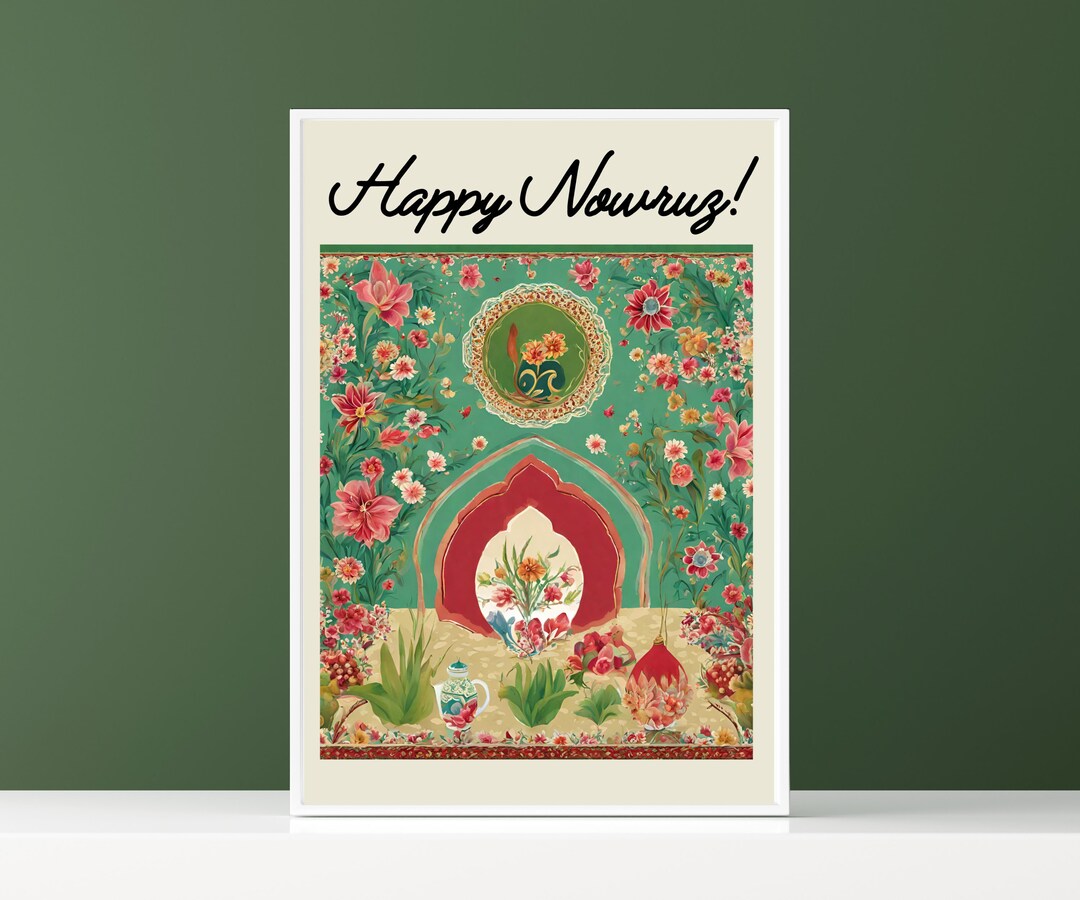 Happy Nowruz Print Wall Art Instant Digital Art Download Happy Iranian ...