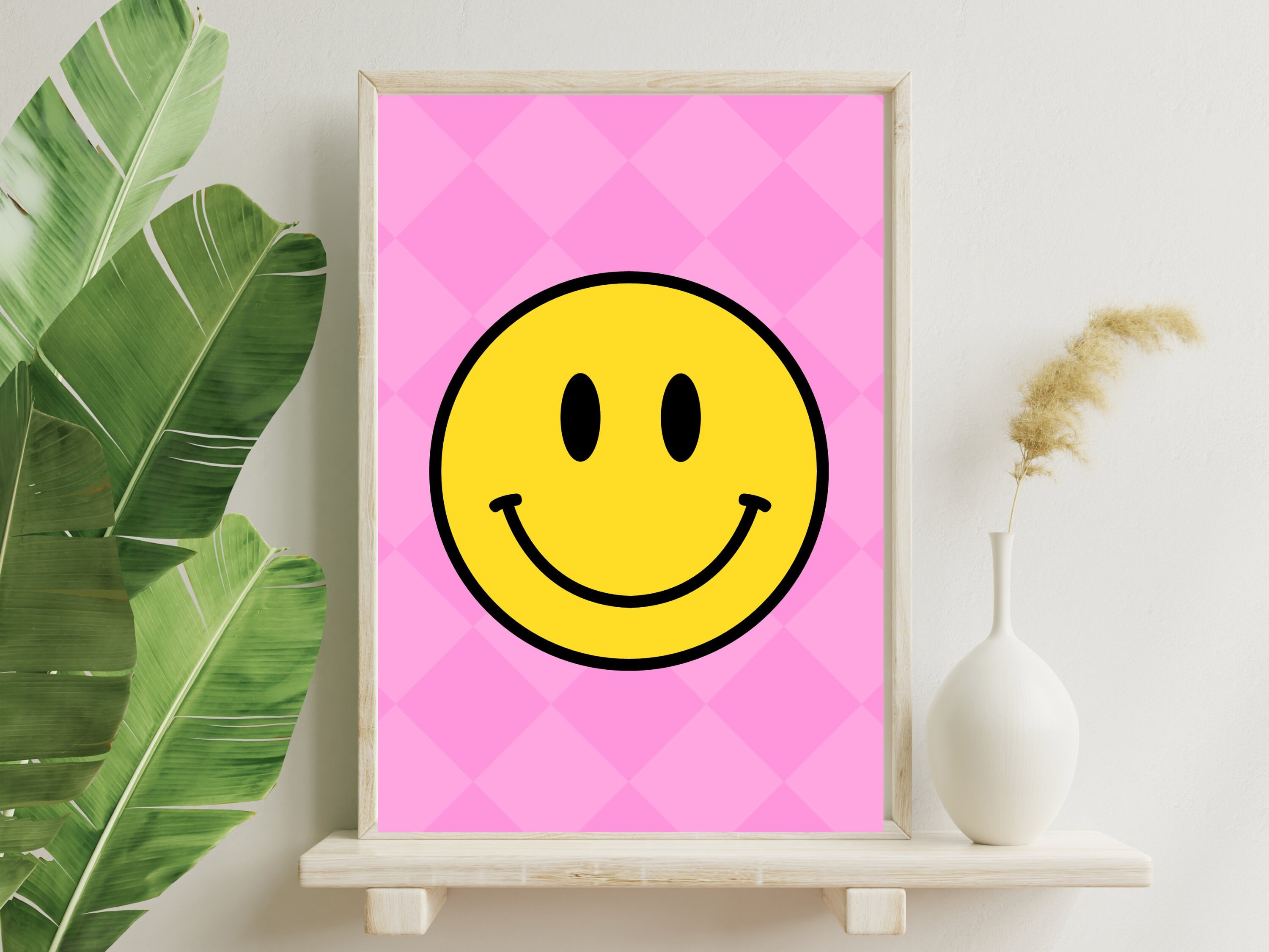 Smiley Face Print Wall Art Digital Download Bright and Uplifting Wall ...