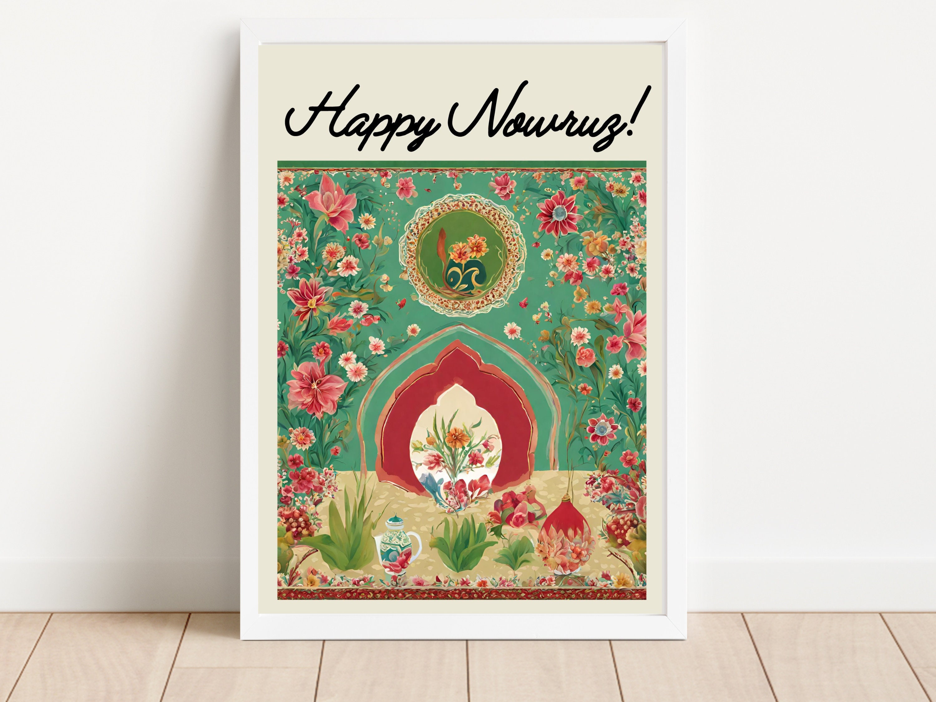 Happy Nowruz Print Wall Art Instant Digital Art Download Happy Iranian ...