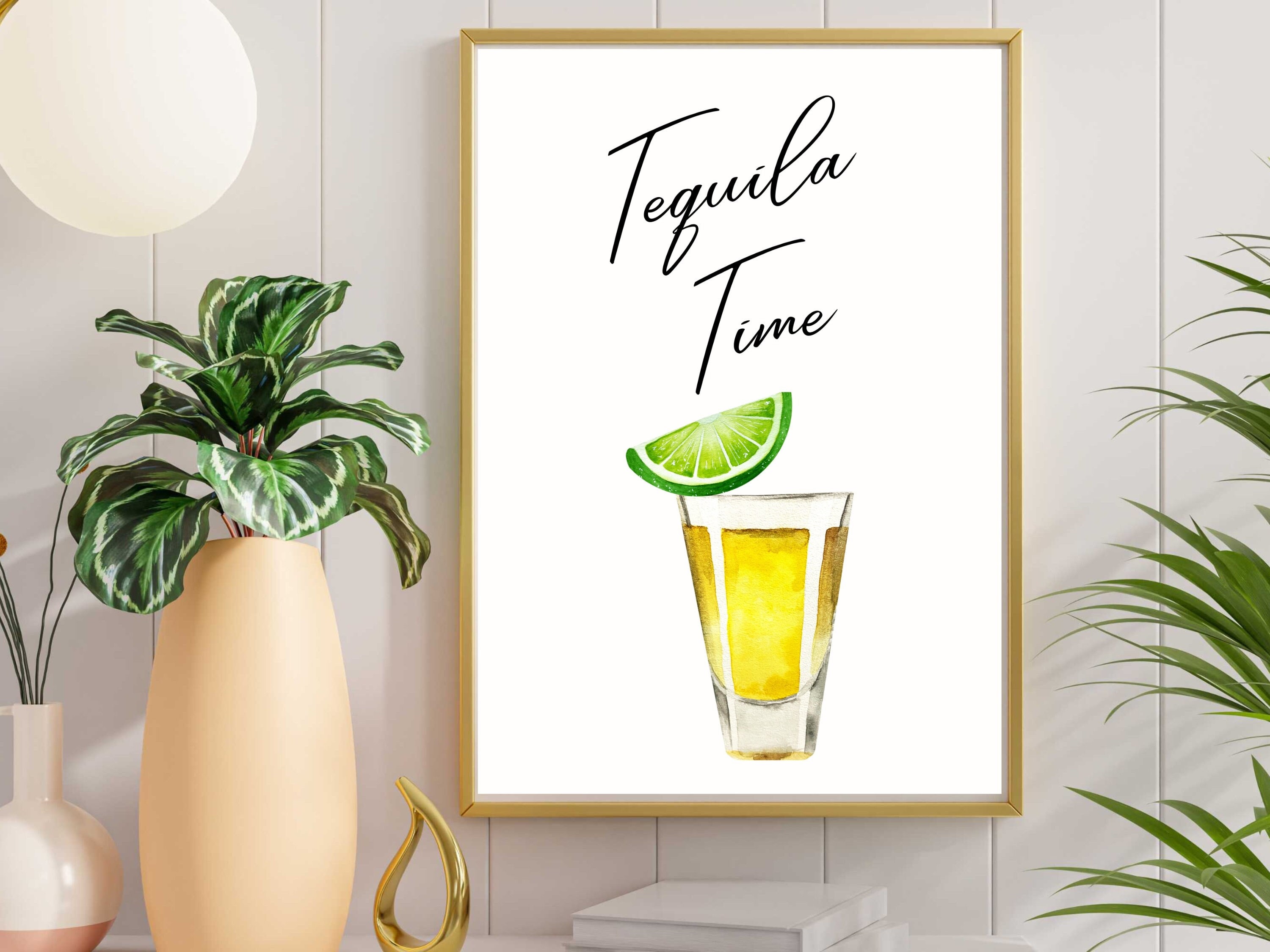 Tequila Wall Art, Tequila Time Digital Download, Bar and Kitchen Art ...