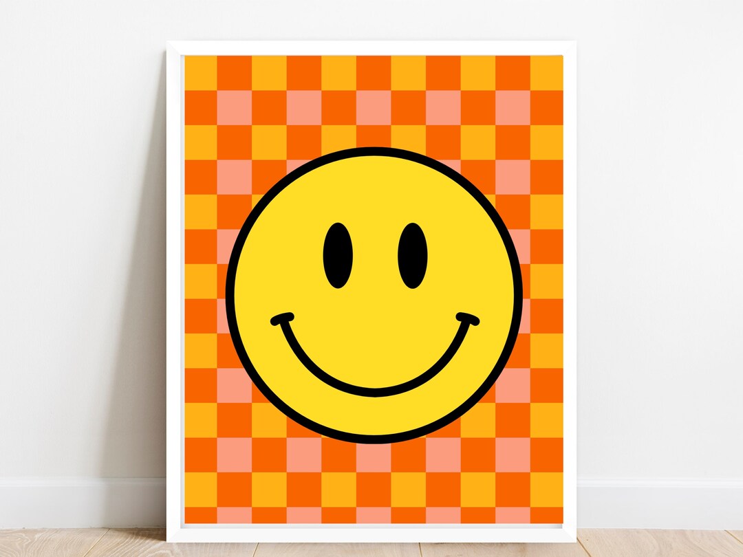 Smiley Face Print, Digital Download, Bright and Uplifting Wall Decor ...
