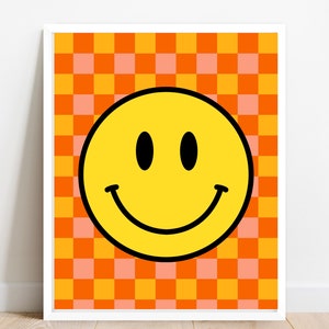 Smiley Face Print, Digital Download, Bright and Uplifting Wall Decor ...