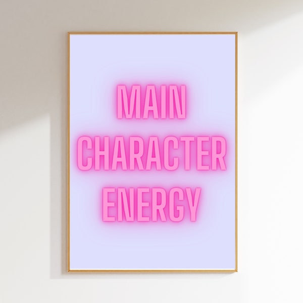 Main Character Energy Poster - Etsy