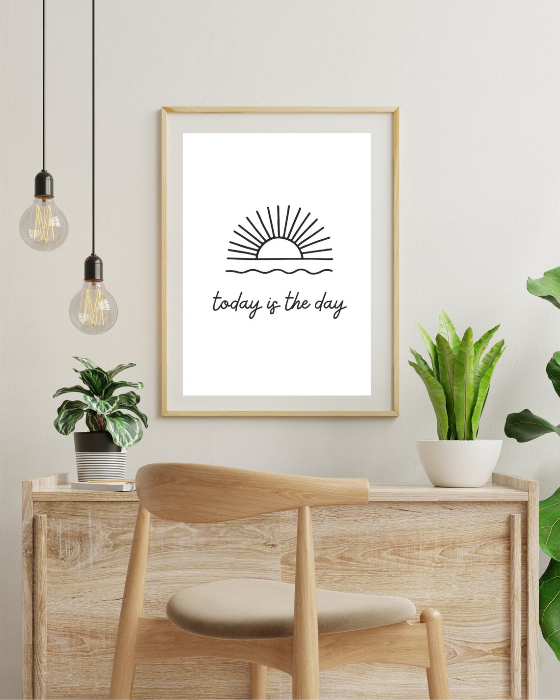 Today is the Day Black and White Poster Print, Downloadable Wall Art ...