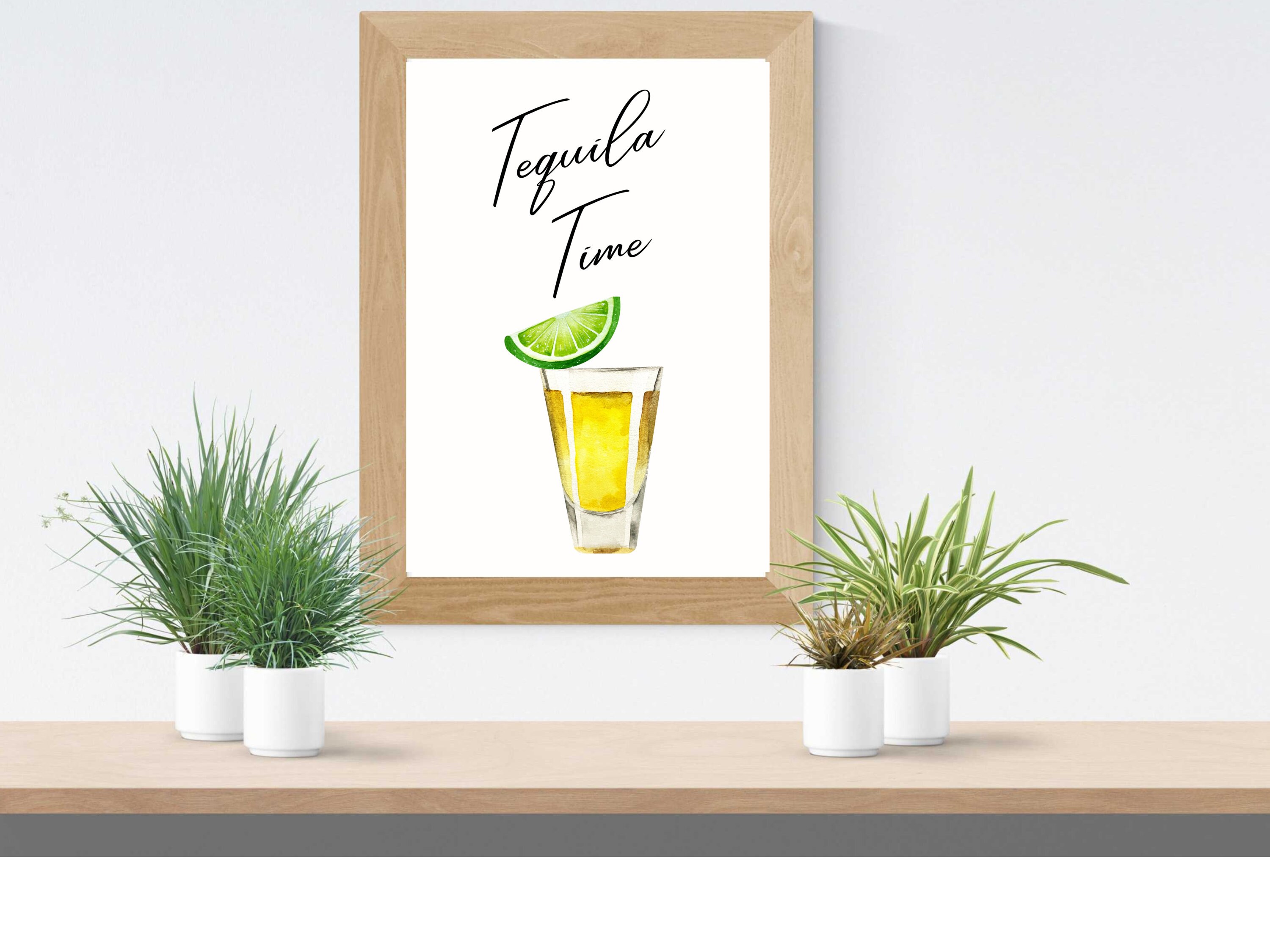 Tequila Wall Art, Tequila Time Digital Download, Bar and Kitchen Art ...