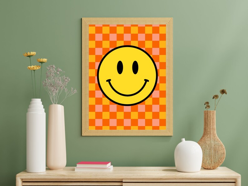Smiley Face Print, Digital Download, Bright and Uplifting Wall Decor ...