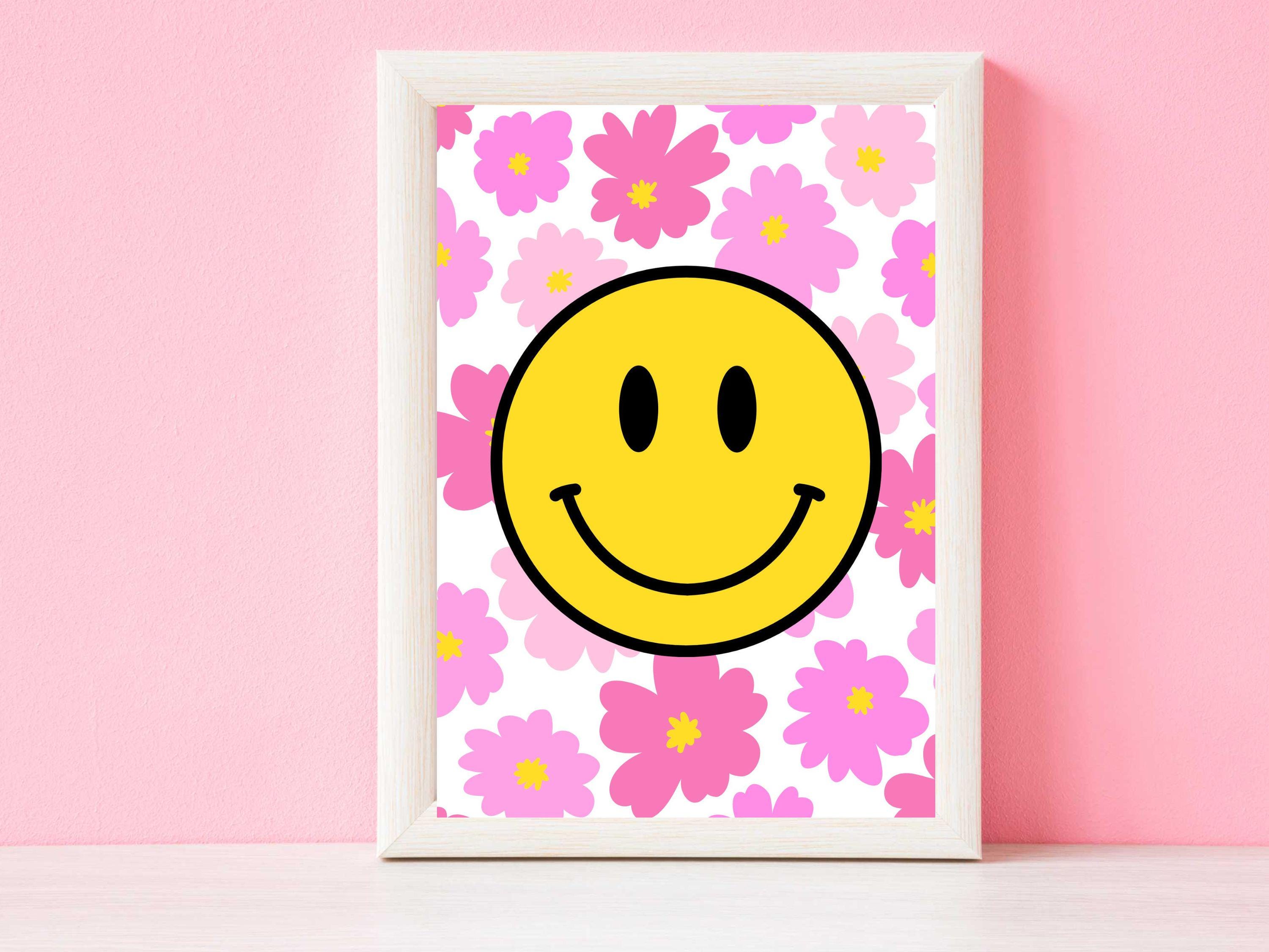 Smiley Face Print, Digital Download, Bright and Uplifting Wall Decor ...