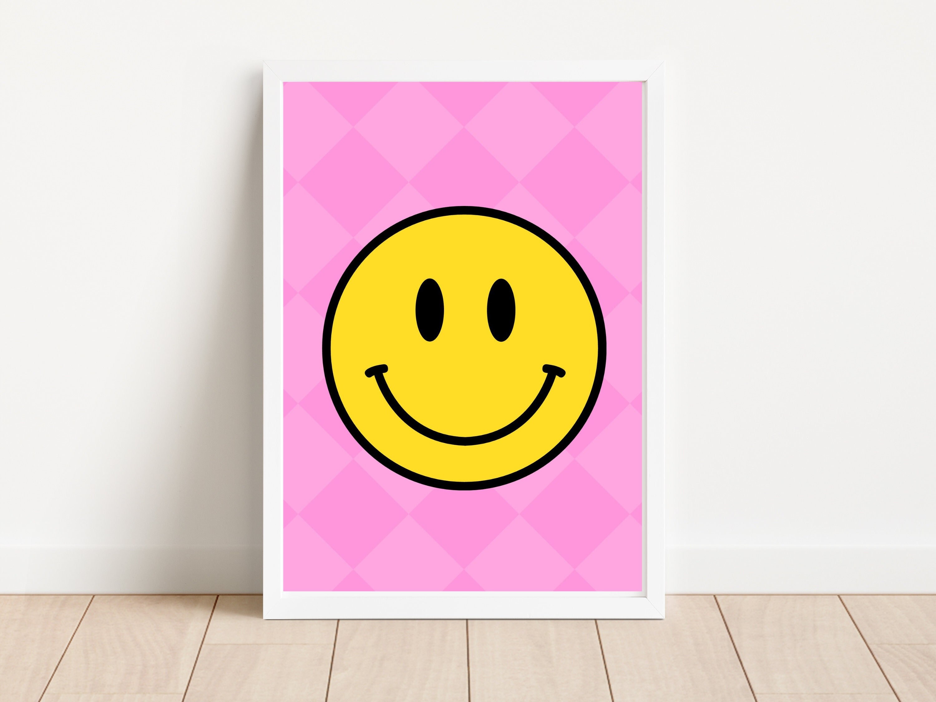 Smiley Face Print Wall Art Digital Download Bright and Uplifting Wall ...