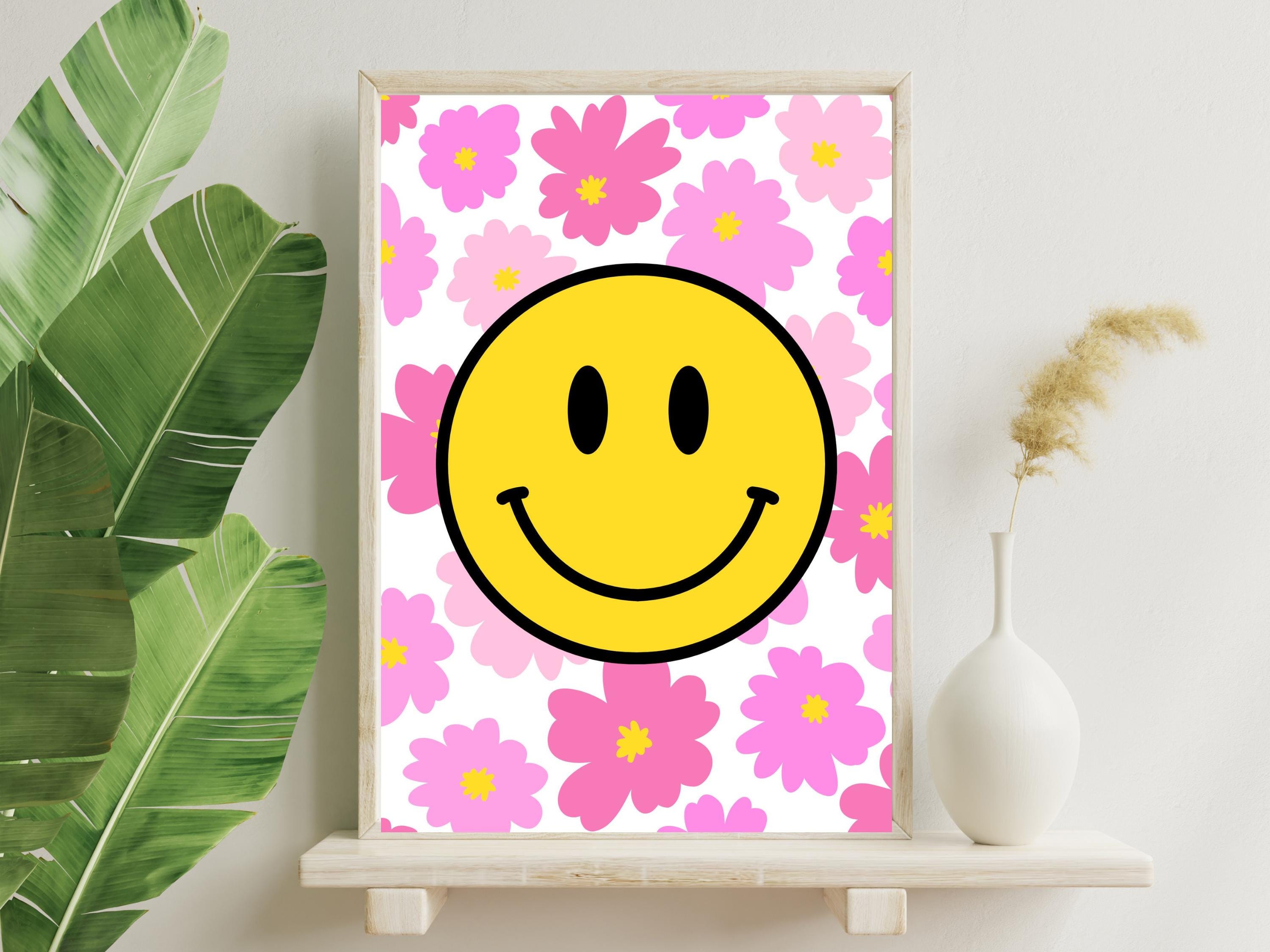 Smiley Face Print, Digital Download, Bright and Uplifting Wall Decor ...