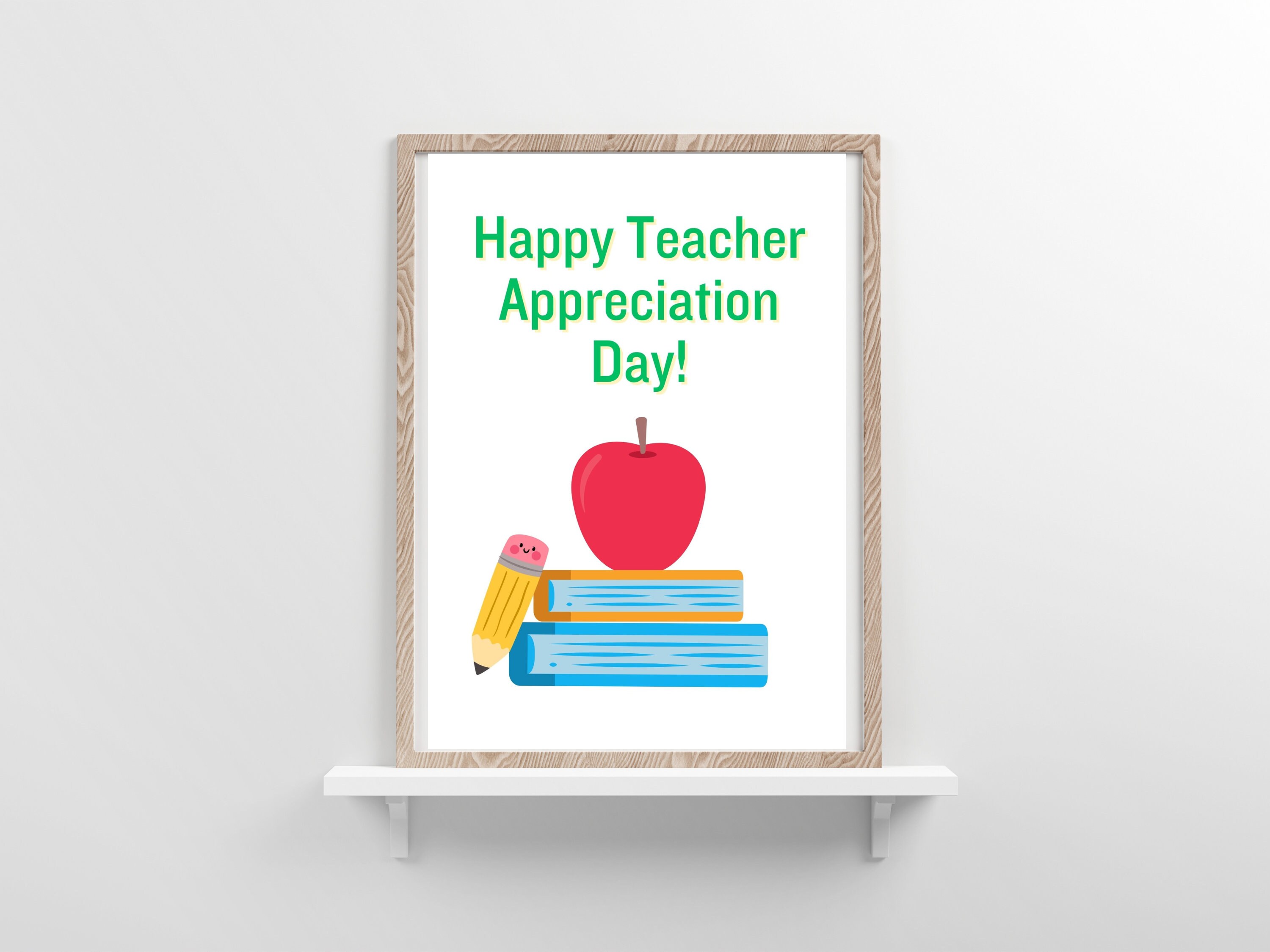 Teacher Appreciation Day Poster, Instant Digital Download, Happy ...