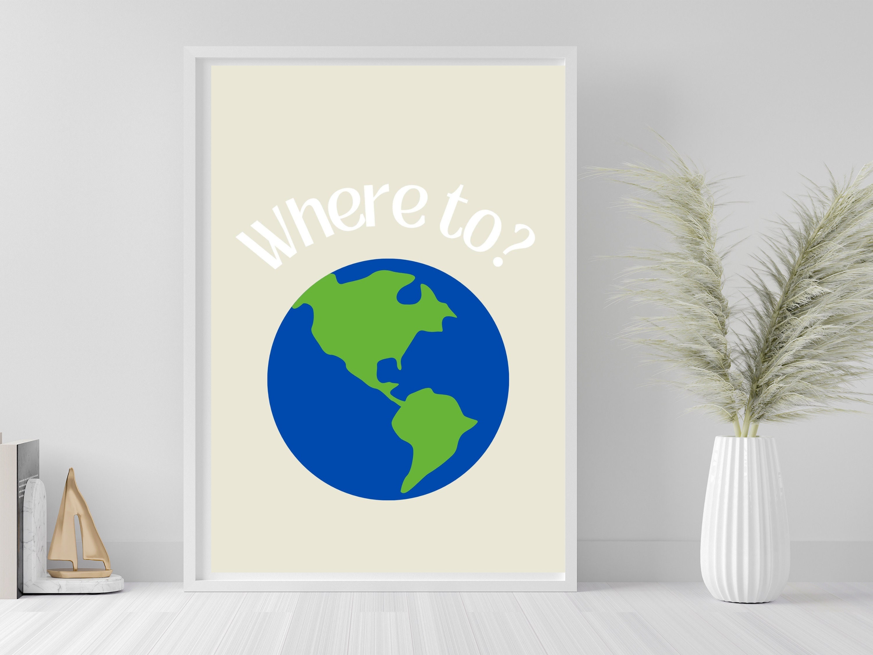 World Map Printable, Globe Wall Art, World Map Globe Digital Download ...