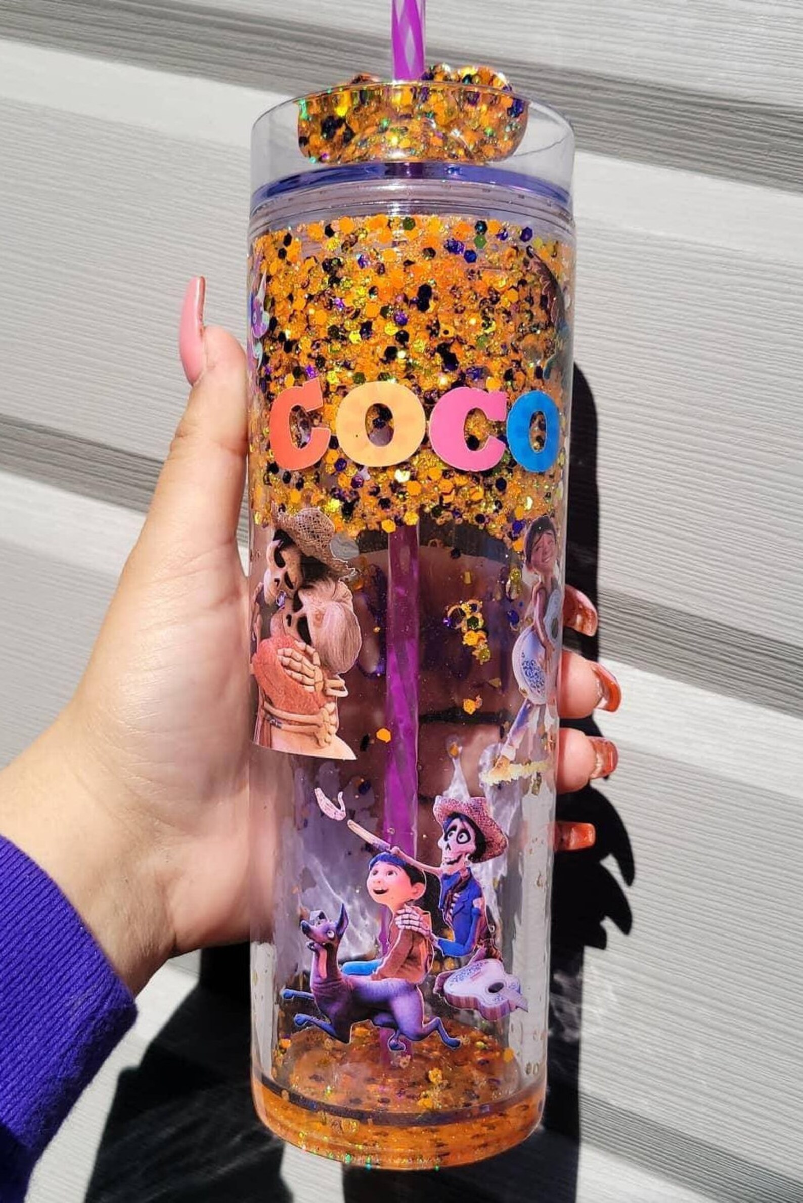 Coco Snowglobe Tumbler Halloween Starbucks Cup Venti Dia | Etsy