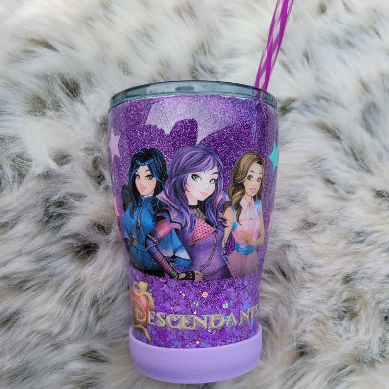 Descendants 12 Oz Cup Stainless Steel With Name Purple Holo - Etsy