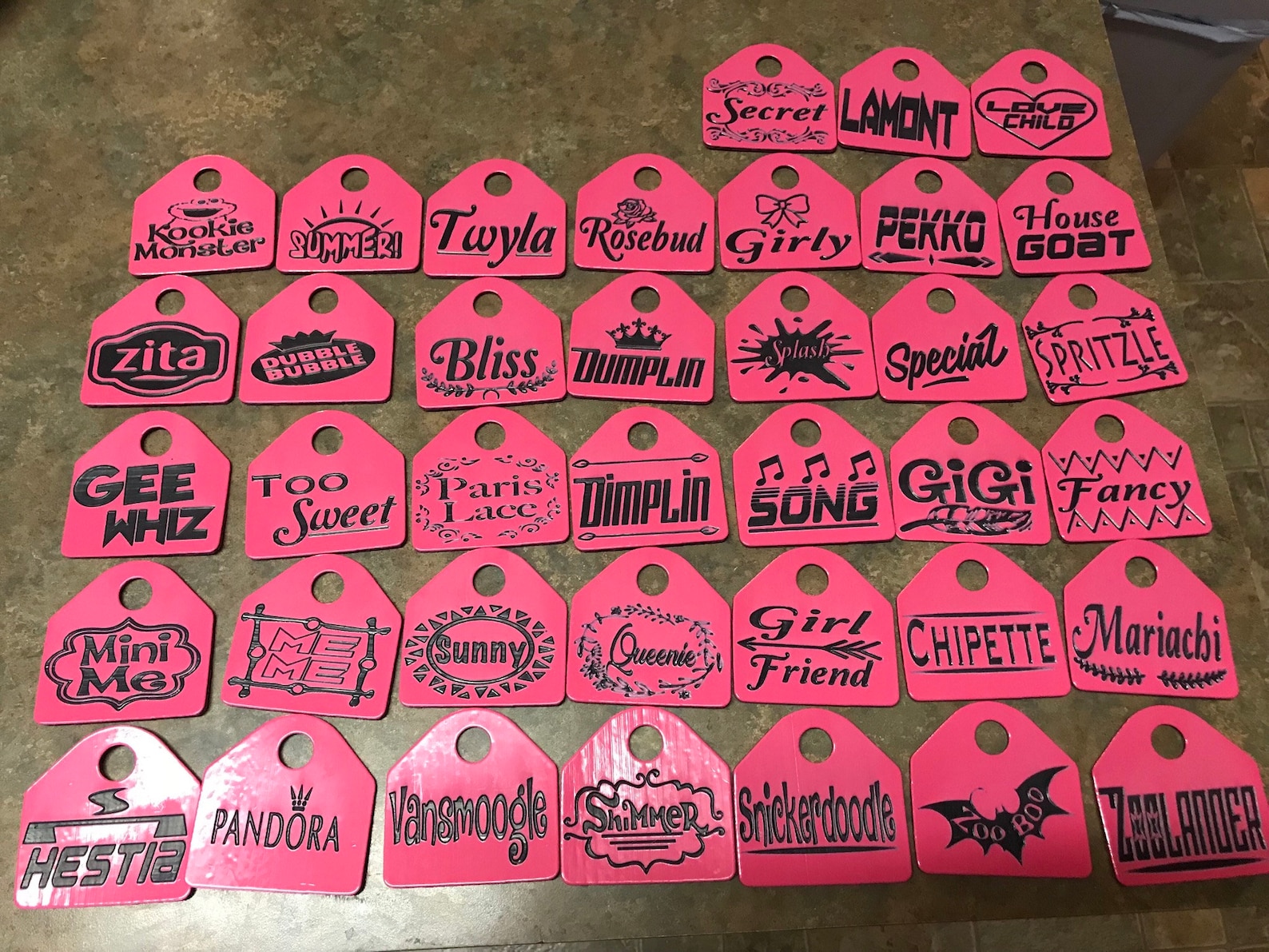 Goat Collar ID Tags - Etsy