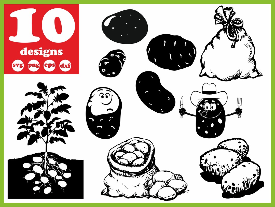 Potato Svg File Farm Vector Vegetables Decal Grocery Food for Cricut ...