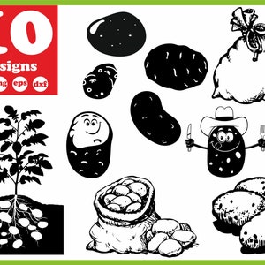 Potato Svg File Farm Vector Vegetables Decal Grocery Food for Cricut ...