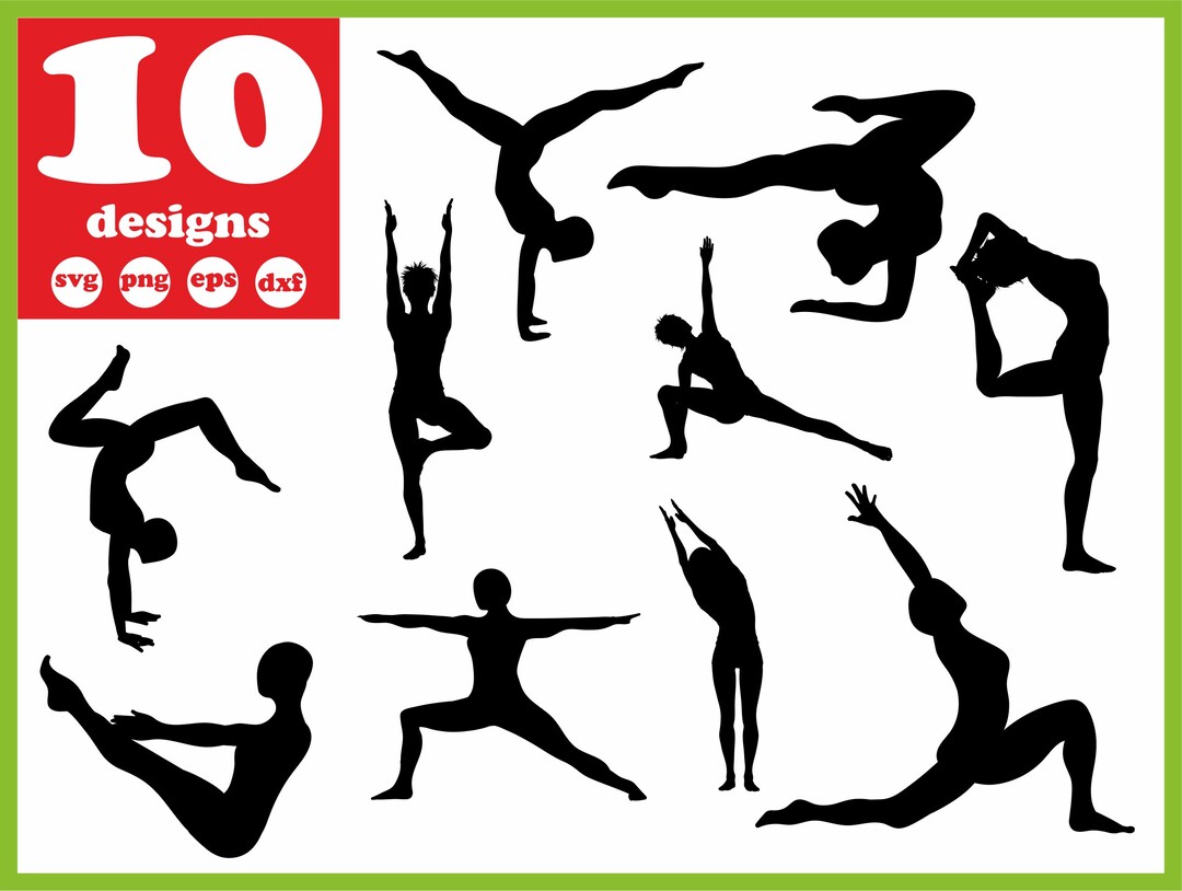 Yoga Svg File Yoga Poses Digital Namaste Download Silhouette Vector ...