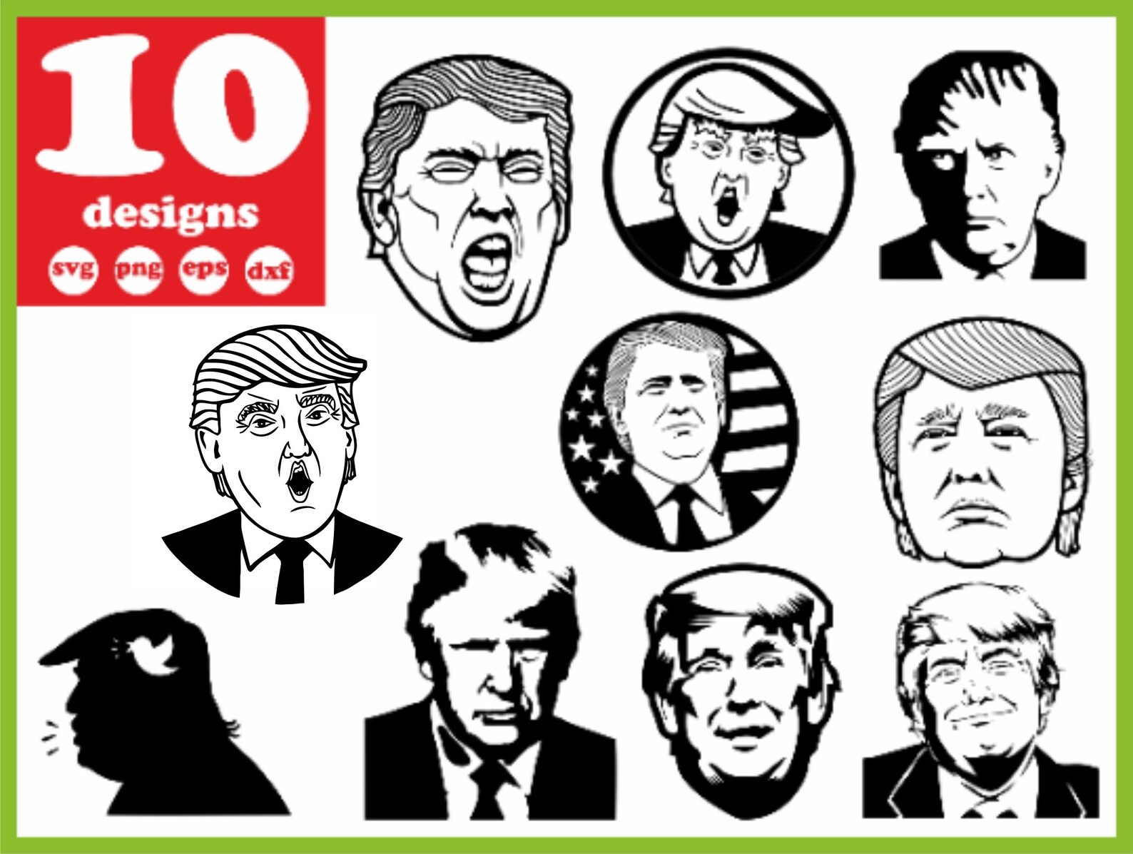 Donald Trump Svg File President Vector Decal for Cricut - Etsy UK