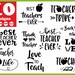 Teacher Svg File School Vector Student Decal for Cricut Educator ...